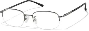 Zenni Oval Eyeglasses Stainless Steel Frame - Graphite