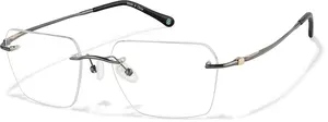 Zenni Square Rimless Titanium Eyeglasses