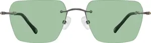 Zenni Square Rimless Titanium Eyeglasses