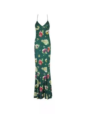 Norma Kamali Floral-pattern Maxi Dress