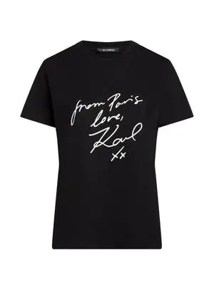 Karl Lagerfeld Round Neck T-shirts For Women