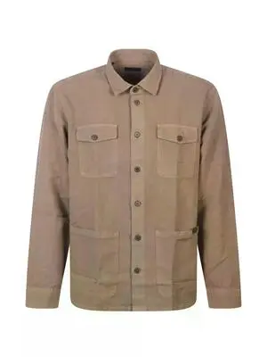 FAY Buttoned Chest-pocket Shirt