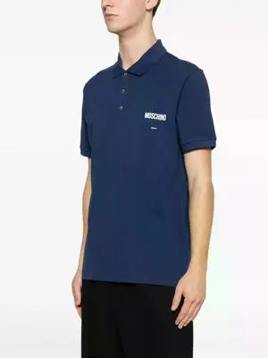 Moschino Logo-print Polo Shirt - Blue