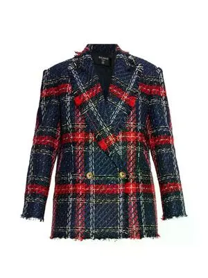 Balmain Plaid-check Tweed Blazer