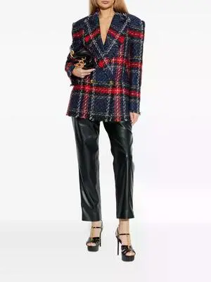 Balmain Plaid-check Tweed Blazer