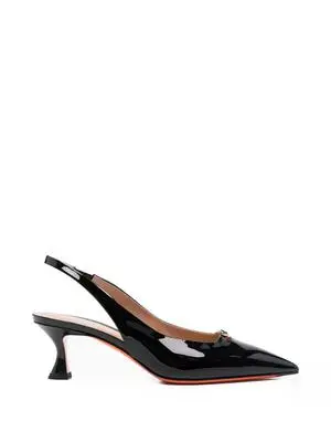 Santoni Point-toe Slingback Pumps