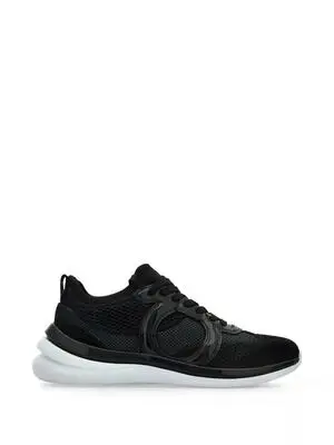 FERRAGAMO Gancini Sneakers With Mesh Detail - Black