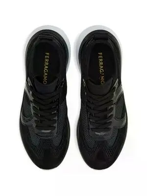 FERRAGAMO Gancini Sneakers With Mesh Detail - Black