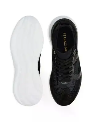 FERRAGAMO Gancini Sneakers With Mesh Detail - Black