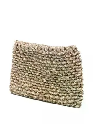 HIBOURAMA Penelope Crystal-embellished Clutch - Gold