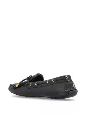 JIMMY CHOO Manon Leather Boat Shoes - Black