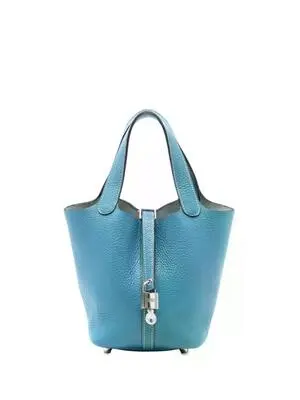 Hermès 2014 Clemence Picotin Lock 18 Handbag - Blue