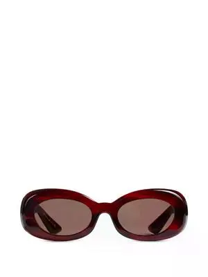 Khaite X Oliver Peoples Oval-frame Sunglasses - Red