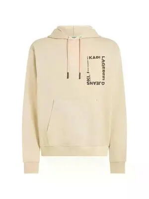 Karl Lagerfeld Frame-logo Hoodie - Neutrals