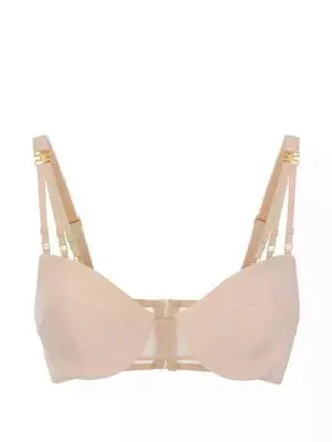 Elisabetta Franchi Tulle Elastic Straps Bra - Neutrals