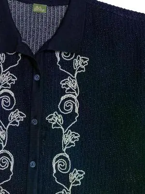 Agua Bendita Jared Floral-embroidered Shirt