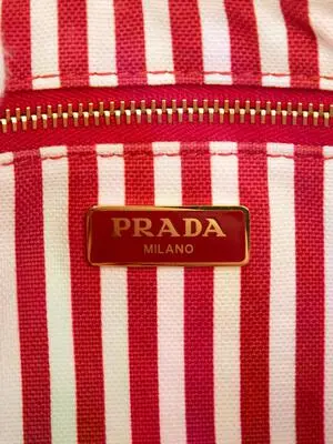 Prada 2010-2025 Canvas Canapa Pouch - Red