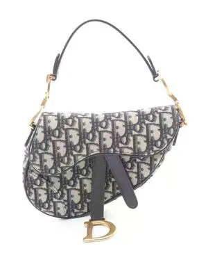 Dior 2010-2026 Mini Oblique Canvas Saddle Bag - Brown