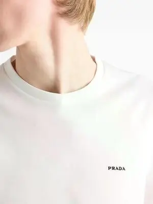 Prada Logo-embroidered T-shirt