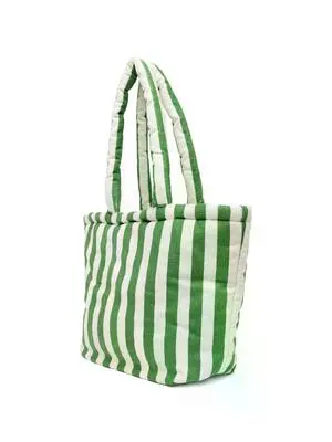 Farm Rio Striped Tropical Banana Tote Bag