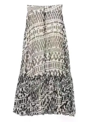 GIADA CURTI Printed Tiered Skirt