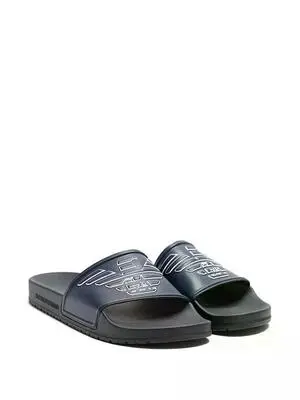 Emporio Armani Logo Slides - Blue