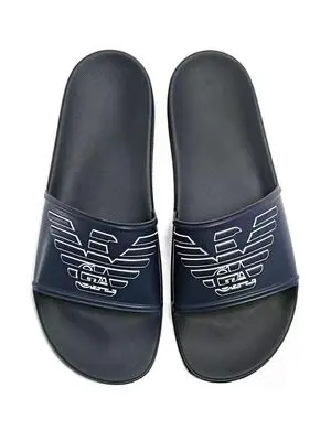 Emporio Armani Logo Slides - Blue