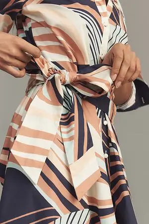 HUTCH Cotton Sateen Mini Shirt Dress
