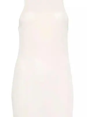 ENTIRE STUDIOS Racerback Ruched Midi Dress - Neutrals