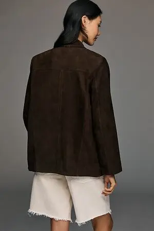 REFORMATION Veda Lincoln Suede Shirt Jacket