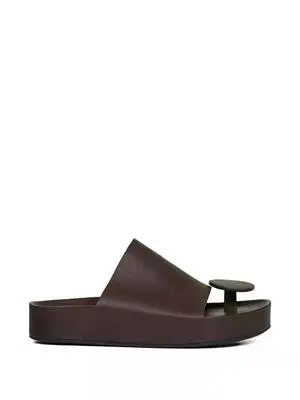 UMA WANG Leather Flat Sandals