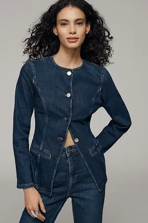 ALIGNE Organic Cotton Denim Blazer Jacket