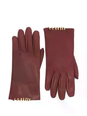 LANVIN Gloves With Rings Detail - Red