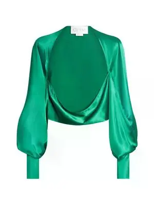 GENNY Balloon Sleeve Cropped Jacket