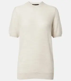 Loro Piana Cashmere, Wool, And Silk Top - Beige