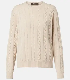 LORO PIANA Cedar Cable-knit Cashmere Sweater