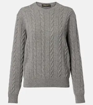 Loro Piana Cedar Cable-knit Cashmere Sweater - Grey