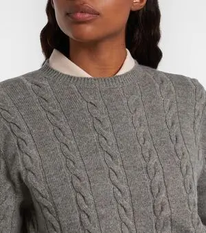 Loro Piana Cedar Cable-knit Cashmere Sweater - Grey
