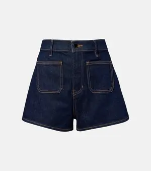 Veronica Beard Elijah Denim Shorts Blue