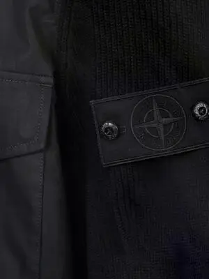 Stone Island Flap-pocket Panelled Jacket - Black