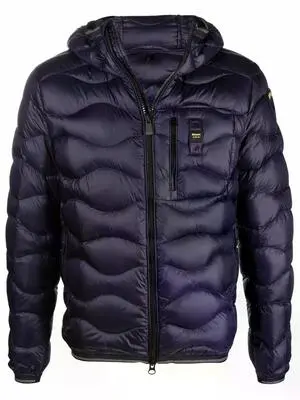 BLAUER. Quilted Down Jacket - Blue