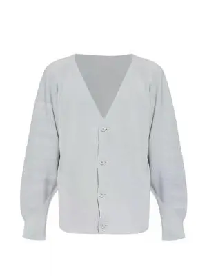 Issey Miyake Pleated Button Cardigan - Grey