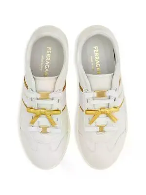 FERRAGAMO Sneaker With Bow Detailing - White