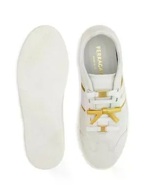 FERRAGAMO Sneaker With Bow Detailing - White