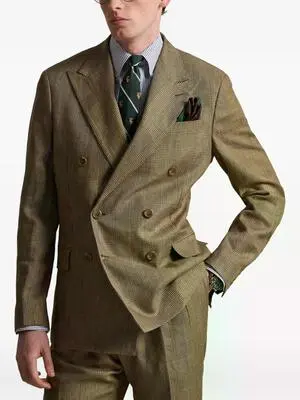Polo Ralph Lauren Glen-plaid Double-breasted Blazer - Neutrals