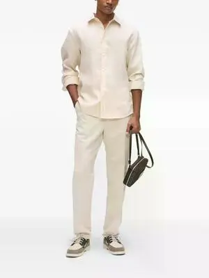 Karl Lagerfeld Monogram Linen Shirt - Neutrals