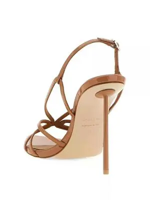 LE SILLA Eugenie Pointed-toe Ankle-strap Sandals - Brown