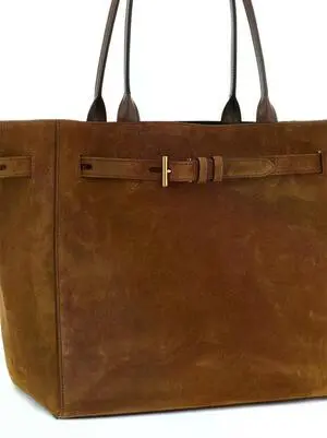 TOM FORD Calfskin Tote Bag With Metal Buckle