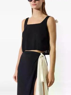 Karl Lagerfeld Bow Detail Square Neck Top