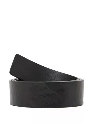 Karl Lagerfeld Monogram Leather Reversible Belt